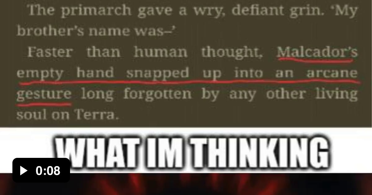 Malcador`s Curse Technique - 9GAG