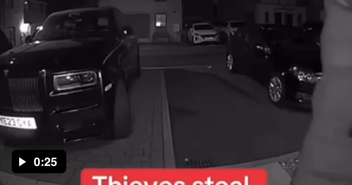 Using a wire to amplify the key fob signal, thieves take away a Rolls ...