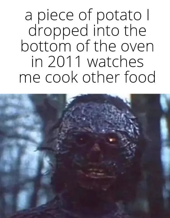 It eats the rest of the fallen food - 9GAG