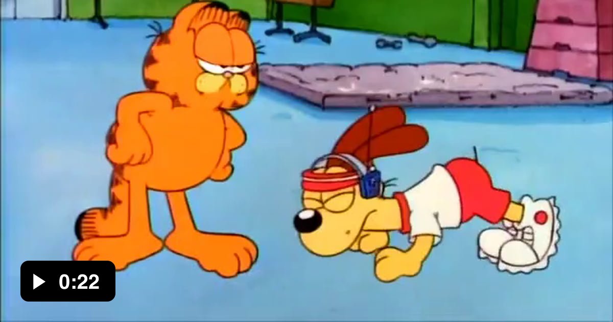Garfield explains the importance of exercise. - 9GAG