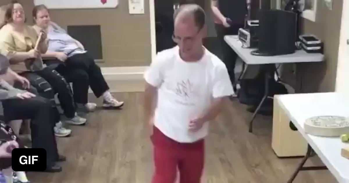 Break dancing at special needs home. - 9GAG