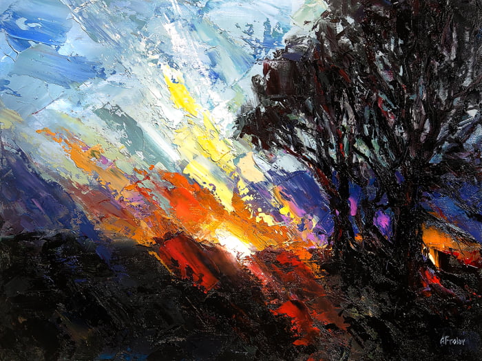 Dawn Colors, My oil painting - 9GAG