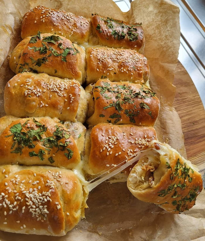 Made some chicken filled bread rolls - 9GAG