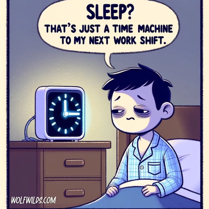 Sleep? That's just a time machine to my next work shit. - 9GAG