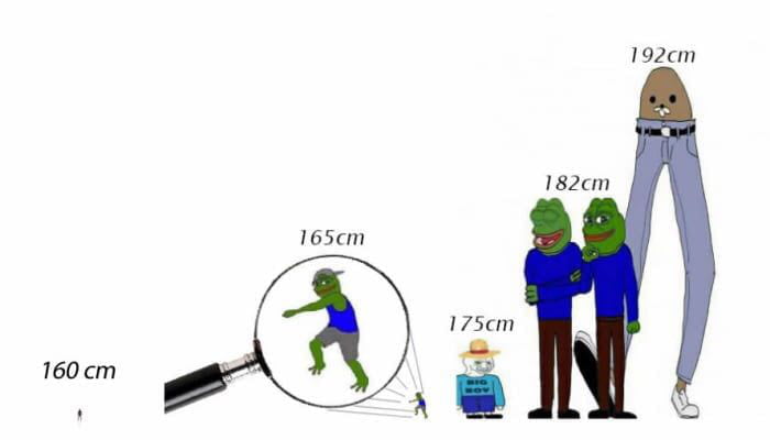 Men height in a nutshell - 9GAG