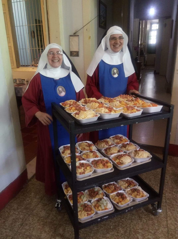 This group of nuns in Brazil gives food for the poor on a daily basis ...