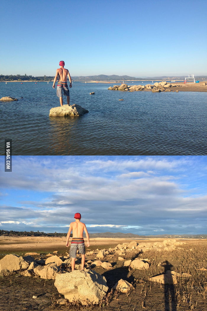 Before & After Folsom Lake Drought - 9GAG