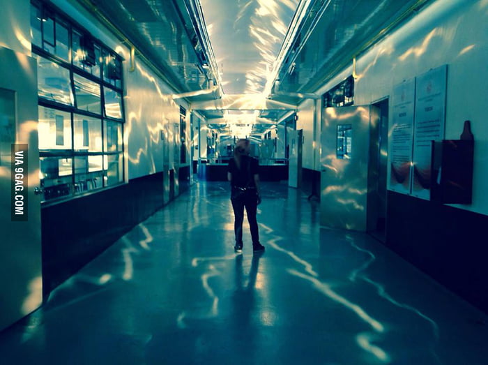 College lab hallway in the Philippines - 9GAG