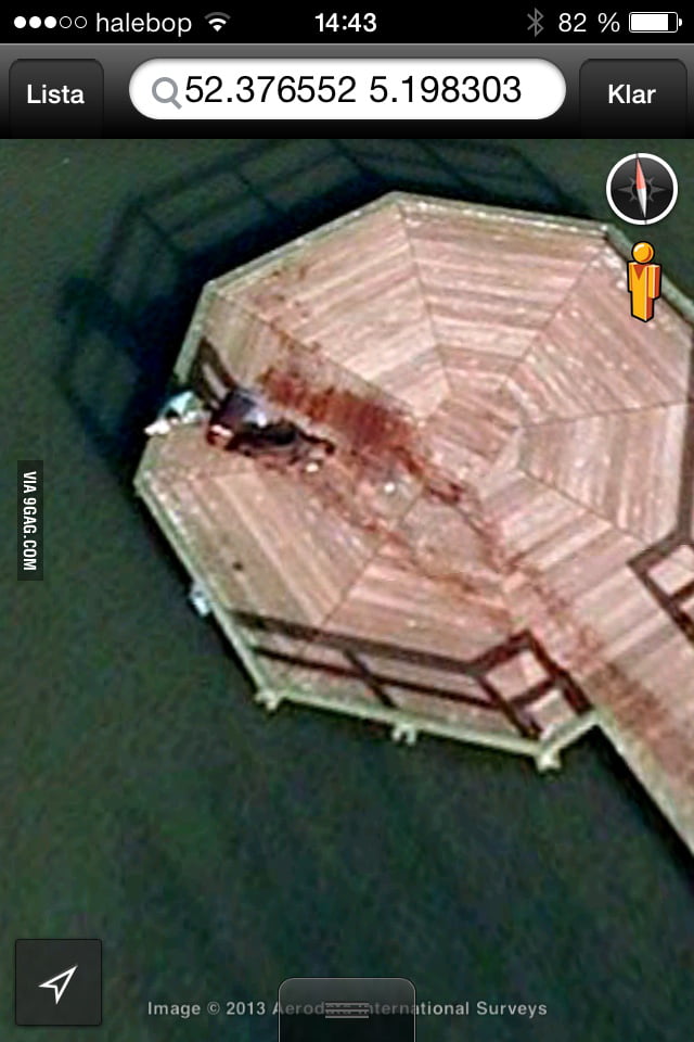 Yes this is acctually on google maps... - 9GAG