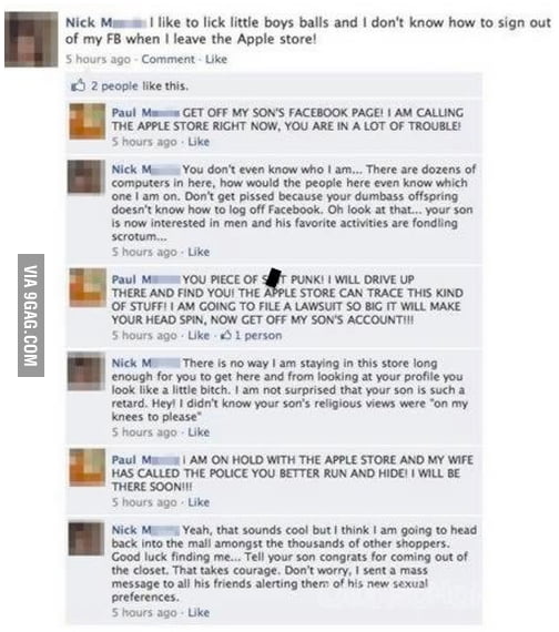Remeber To Log Out of Facebook kids. - 9GAG