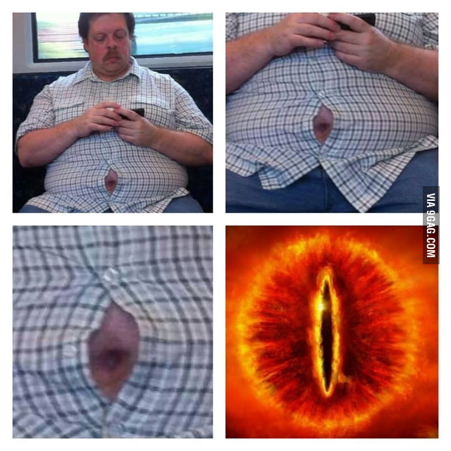 The all seeing belly button sees all... - 9GAG