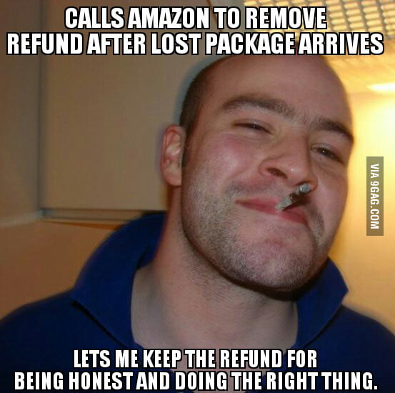 My package was lost for a long time but finally arrived! - 9GAG