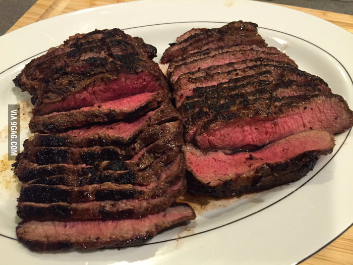 Marinated Carne Asada, medium rare - 9GAG
