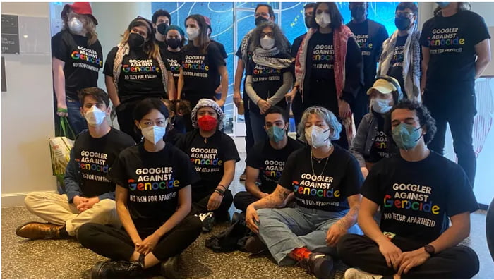 Google workers arrested after nine-hour protest in cloud chief’s office ...