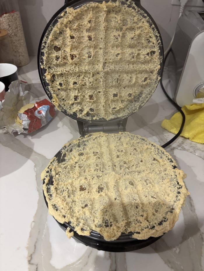Tried a new protein waffle recipe this morning - 9GAG