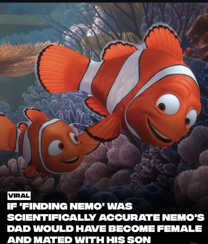 Finding Nemo if it was scientifically accurate. What a terrible day to ...