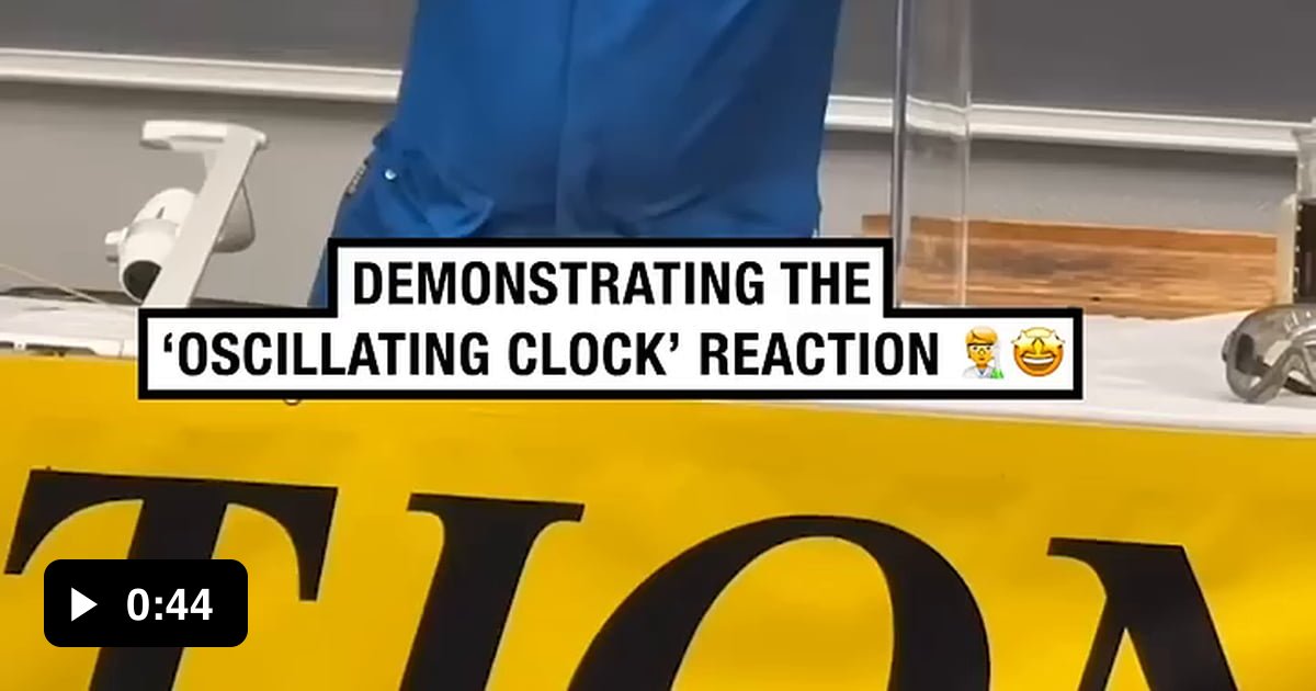 Oscillating Clock - A type of chemical reaction in which the ...