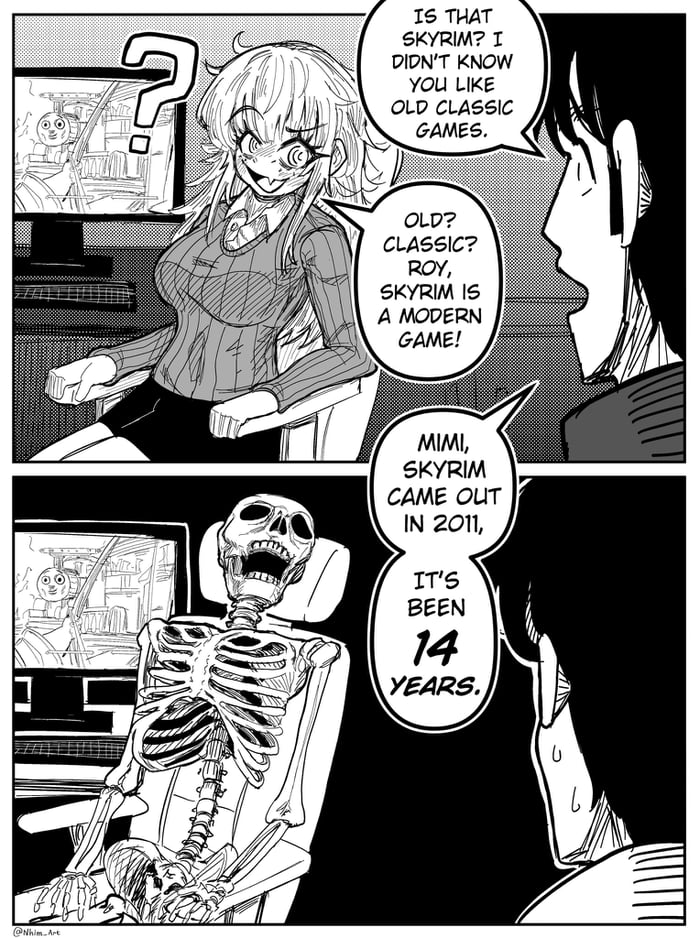 We are young as skyrim! Oh wait.... - 9GAG