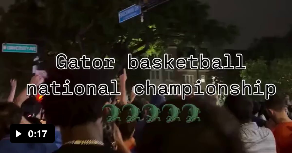 Gators fan partying a little too hard falls off traffic light - 9GAG