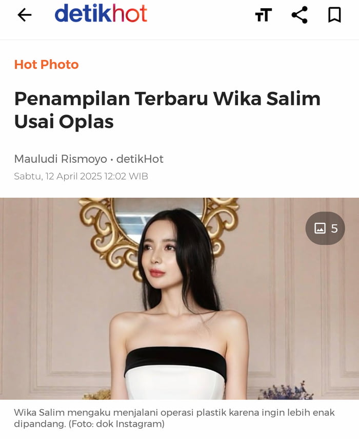 Gua sih itungannya simple soal oplas nih. Kalau wajah dia 3 dioplas jadi 7 okeh mantap, tapiii ...