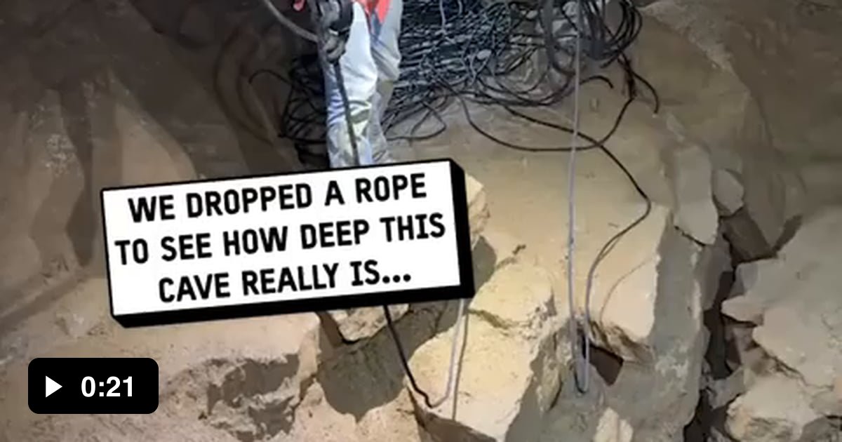 Measuring the depth of a cave led to a surprising discovery. - 9GAG