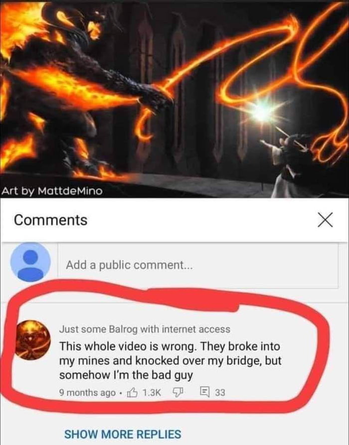 The Balrog's Side of the Story: Misunderstood Monsters in Fantasy - 9GAG