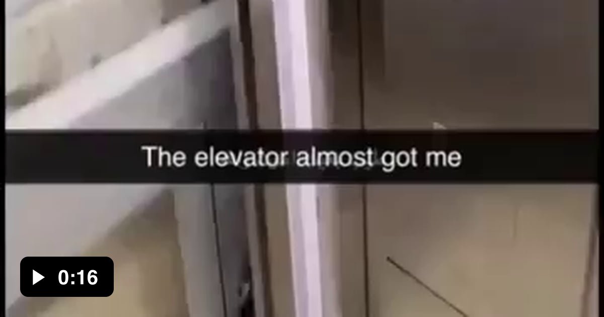 Elevator almost got me, that was a close call - 9GAG
