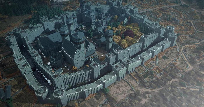 Winterfell from GOT in Minecraft - 9GAG