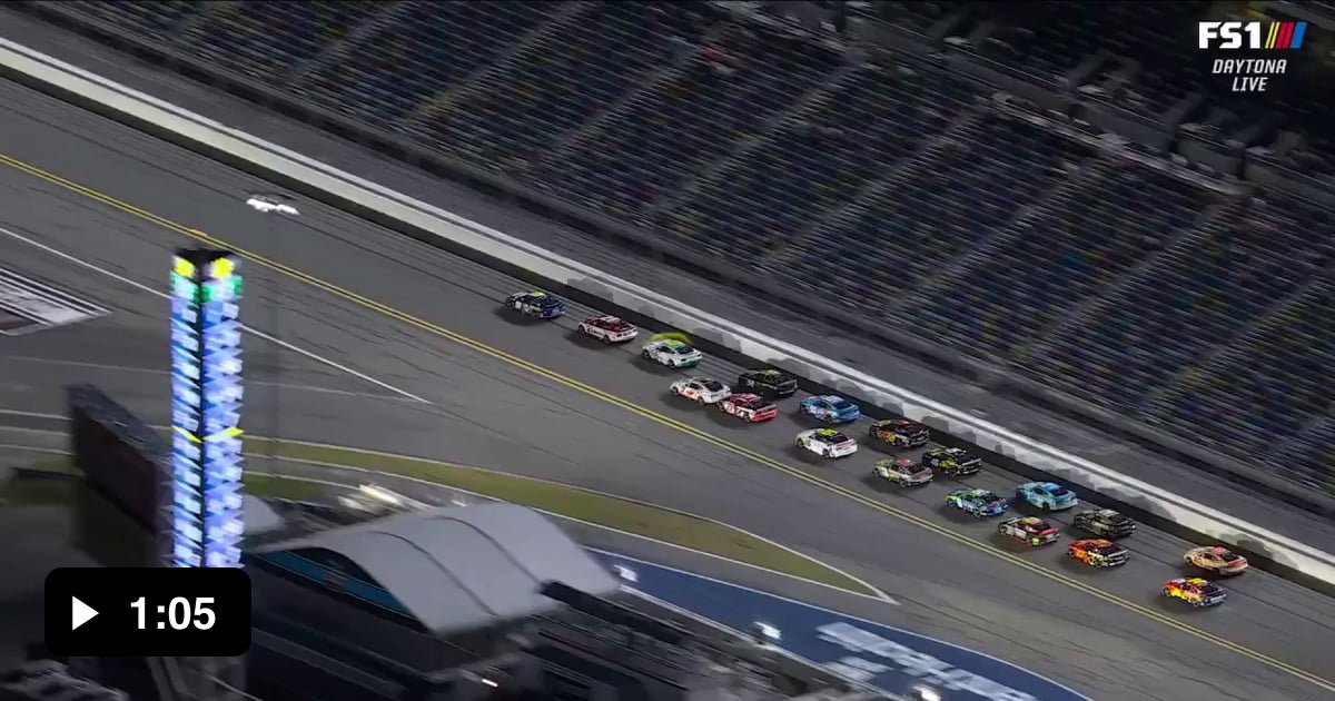 Daytona 500 Duel Race 1: Chandler Smith goes hard into the wall. Helio Castroneves also involved ...