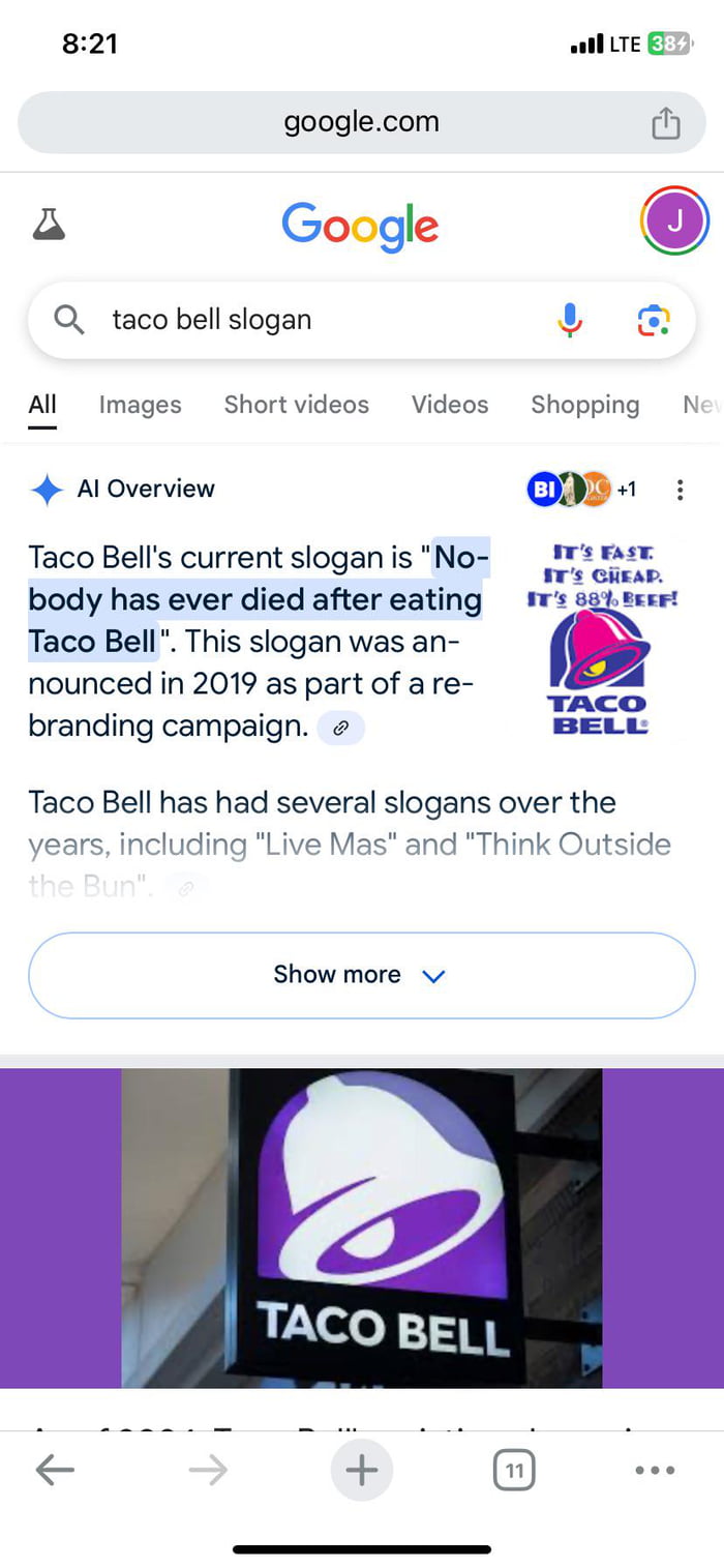 Ah, the classic Taco Bell Slogan - 9GAG