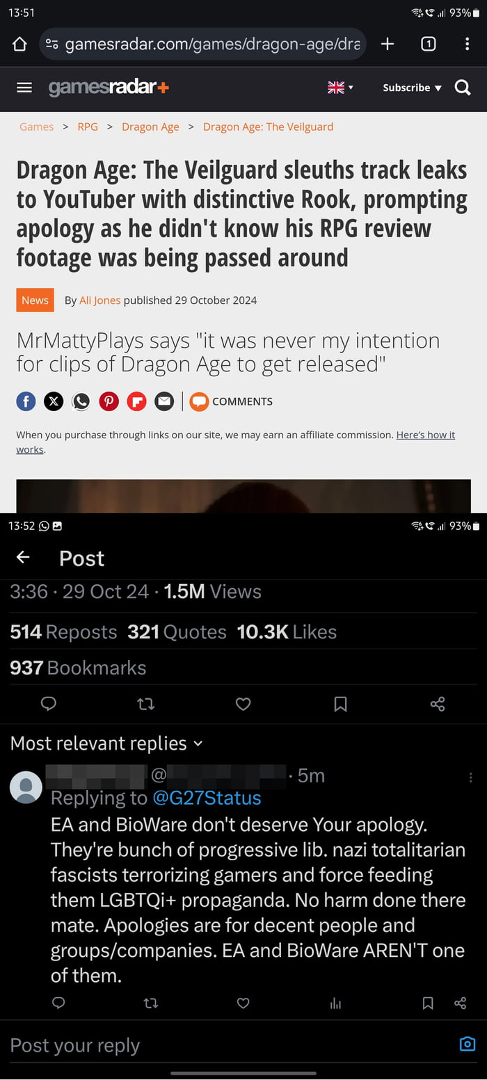 EA and BioWare are assholes and gamesradar is their b*tch - 9GAG