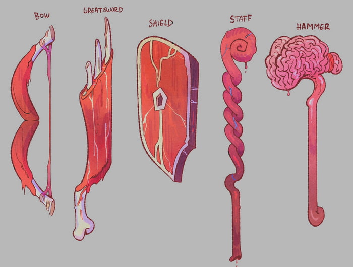 Meat Weapons by Jeanette Arroyo - 9GAG