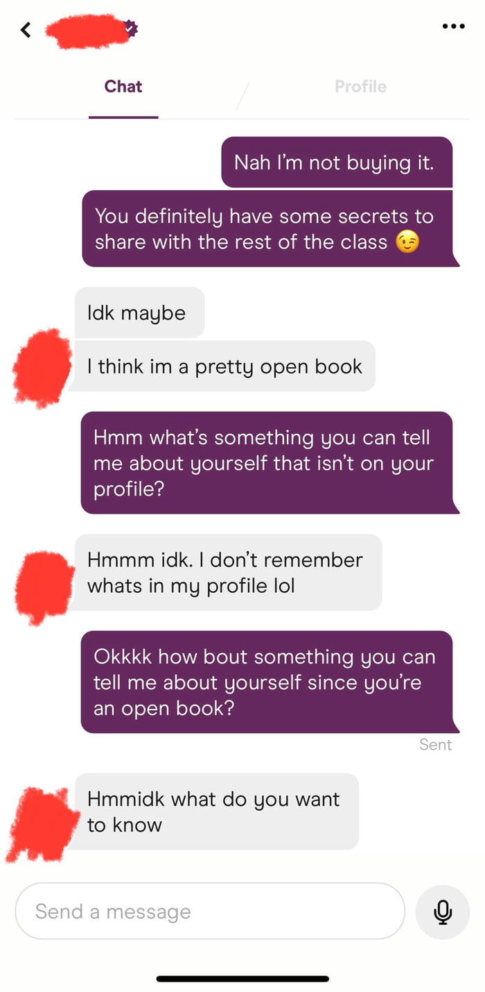 AITA for getting annoyed here? Profile was pretty bare as well. - 9GAG