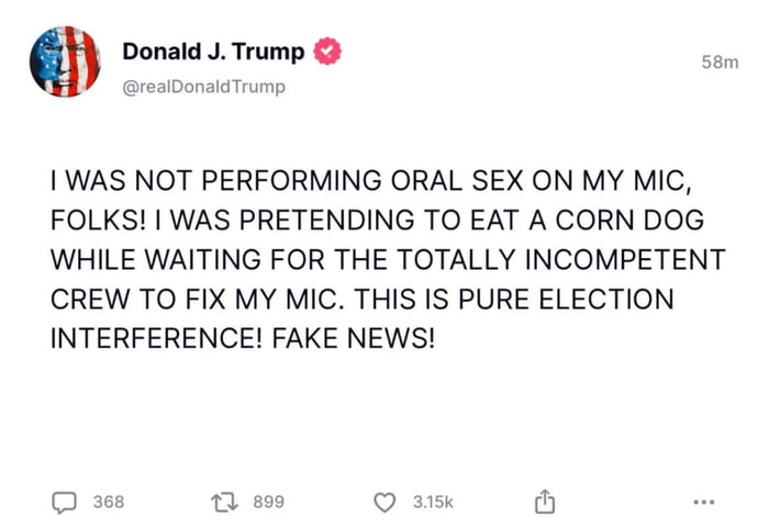 It doesn’t look like he was simulating eating a corn dog… - 9GAG