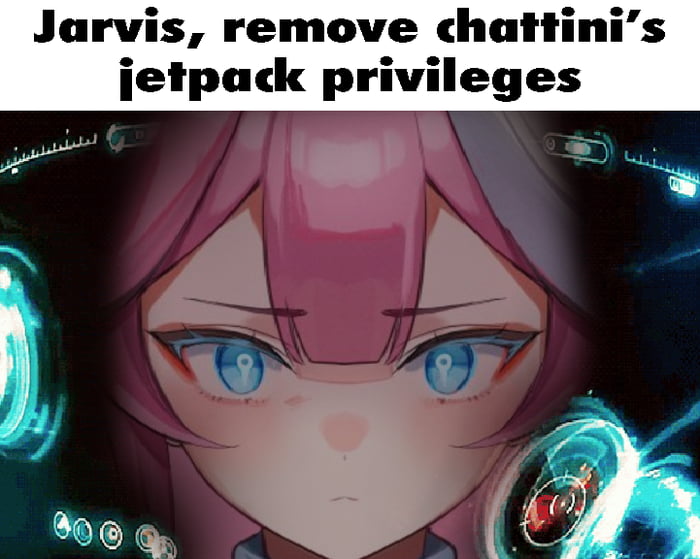 Raora when she sees a nearby chattini with a jetpack - 9GAG