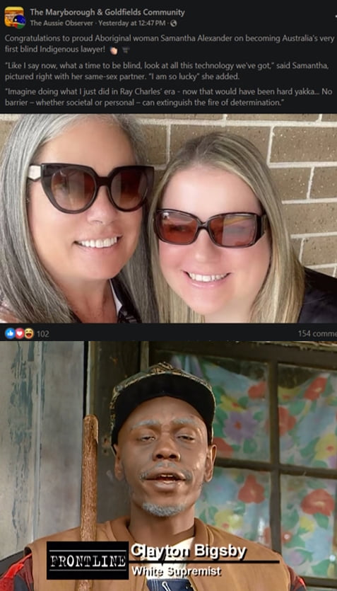 Blind, white, Australian woman thinks she's indigenous - 9GAG