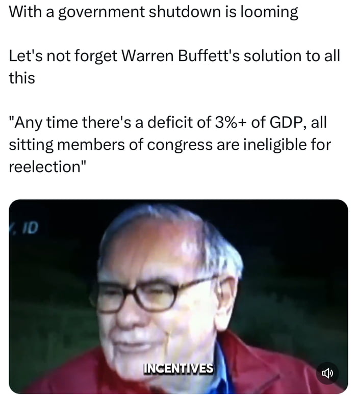 Good idea, but the sitting members of congress make the laws and they’ll never do this…unless we ...