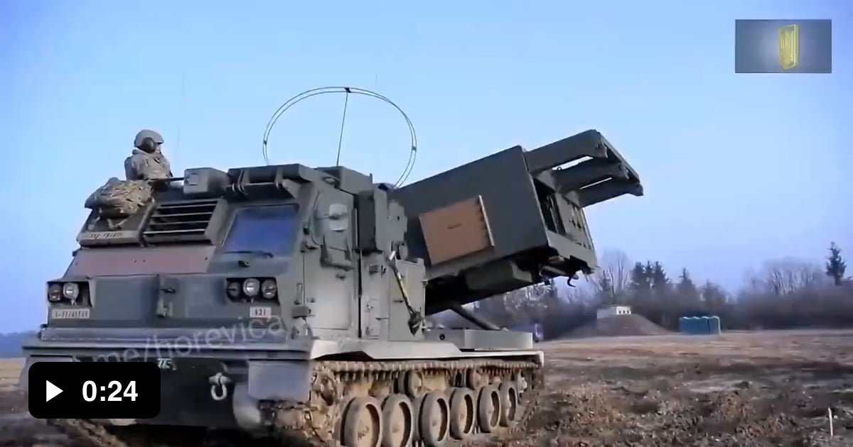 M270 MLRS on duty sending greetings to russian orks - 9GAG