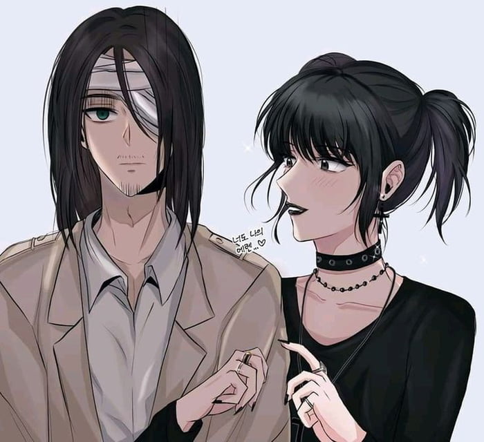 Not spoiler, just Goth Mikasa and some Homeless dude - 9GAG