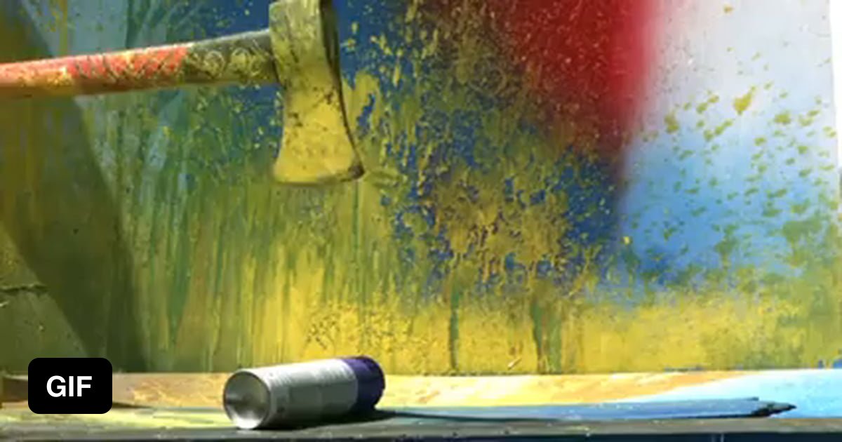 Axe vs spray paint - 9GAG