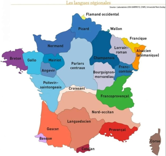 Here is a true map of French dialects... - 9GAG