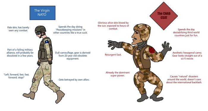 Virgin NATO vs Chad CSAT (from ArmA III) - 9GAG