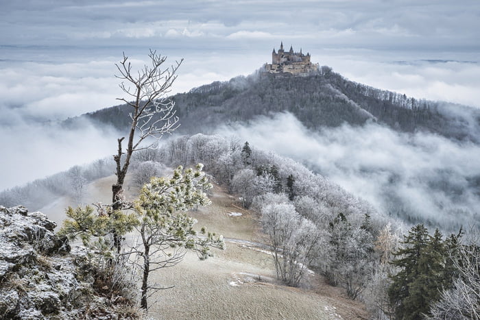 Castle Hoarfrost Icy Hohenzollern Germany - 9GAG