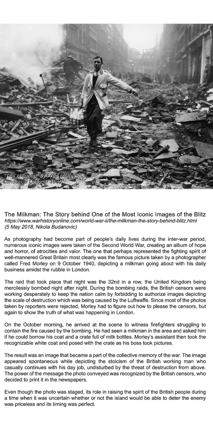 The Milkman. A story behind one of the most iconic images of the blitz ...