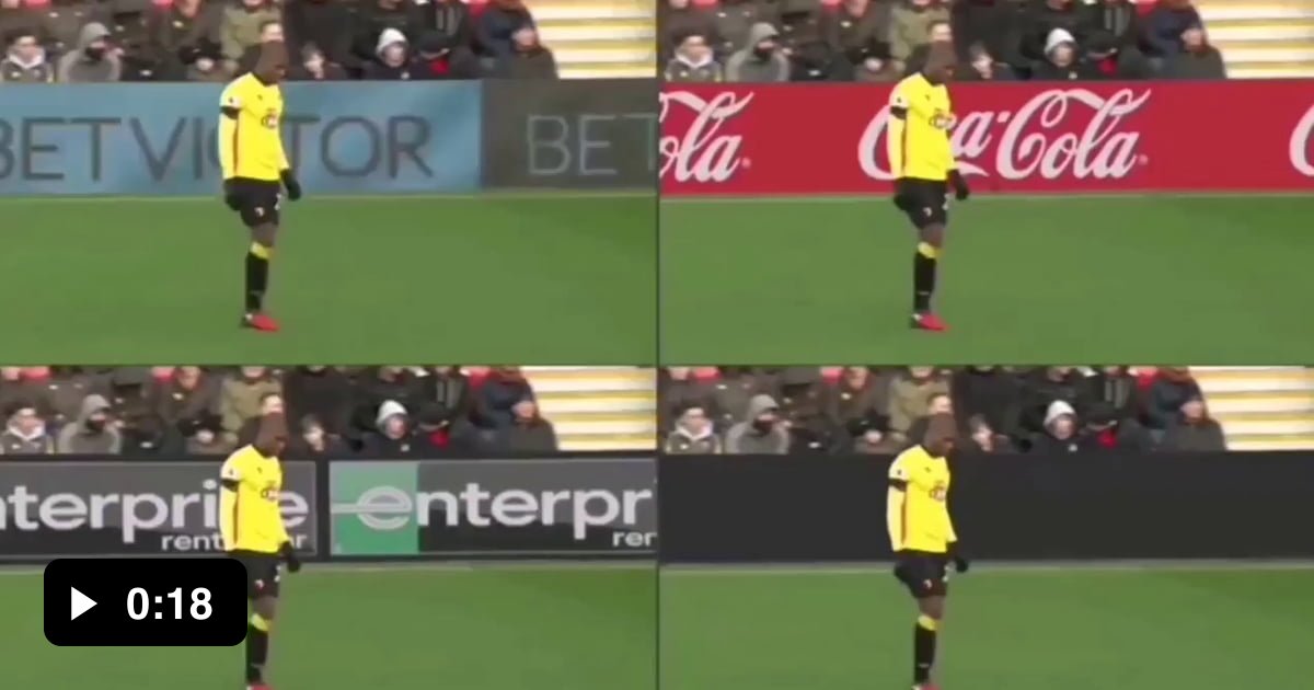 Depending on where a football match is broadcasted, the advertisement ...