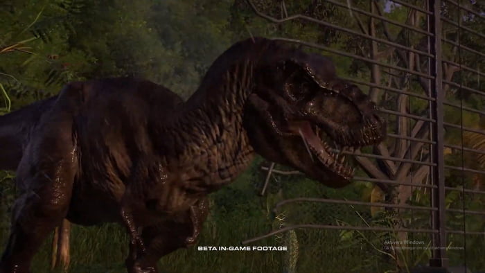 First glimpse at Rexy(Roberta) From Jurassic Park in Jurassic World ...