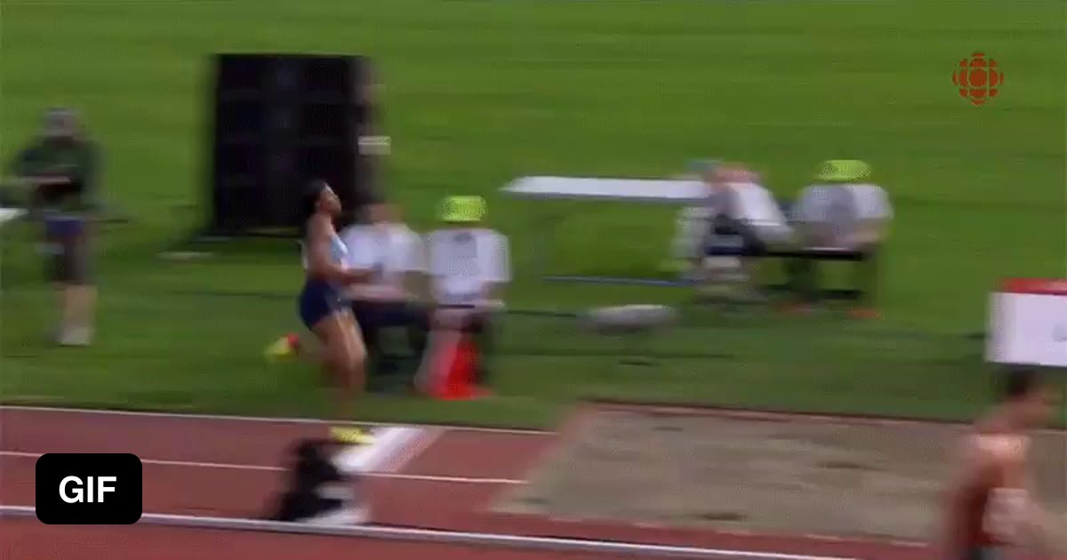 Wardrobe malfunction at the long jump - 9GAG