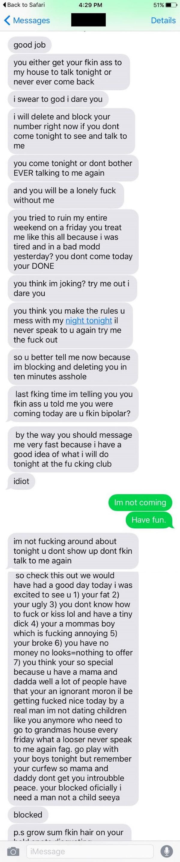Girl goes on text rant after guy says he’ll be an hour late - 9GAG