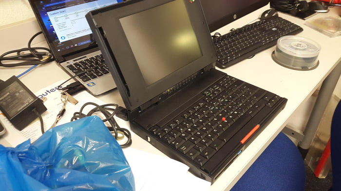 This beautiful IBM thinkpad from 1995 came into our repair shop today ...