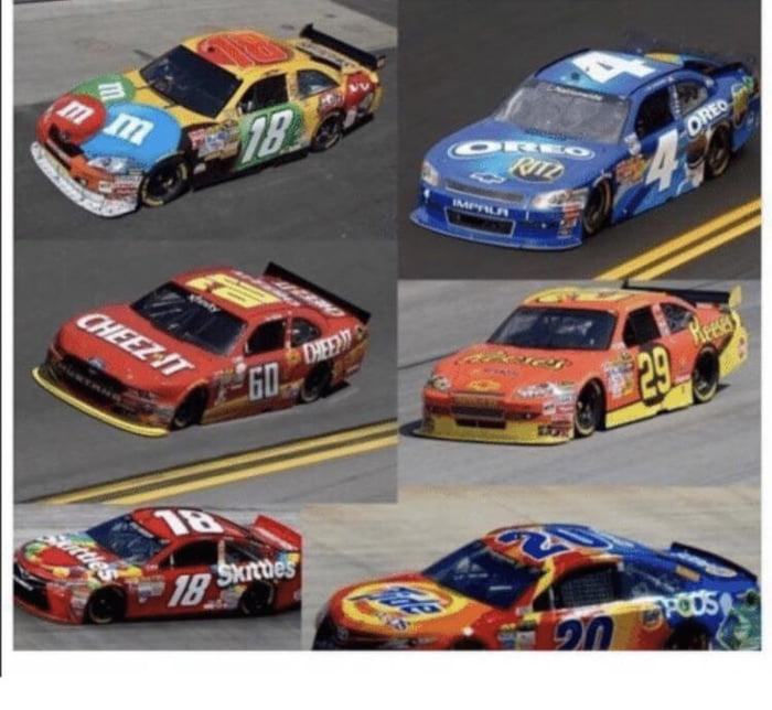 The best snacks always sponsor NASCAR - 9GAG